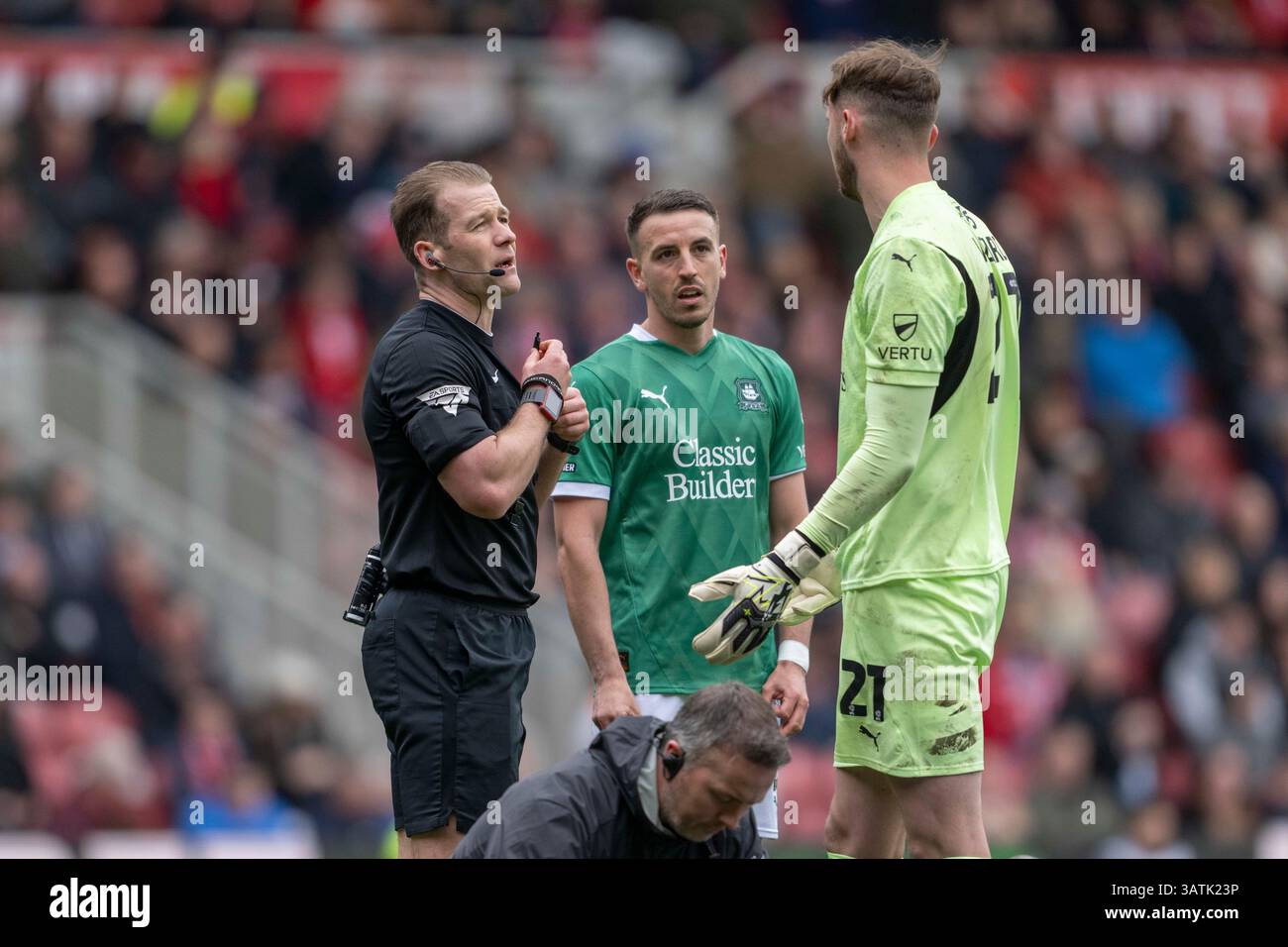 Referee Anthony Backhouse discusses why he showed Plymouth Argyle ...