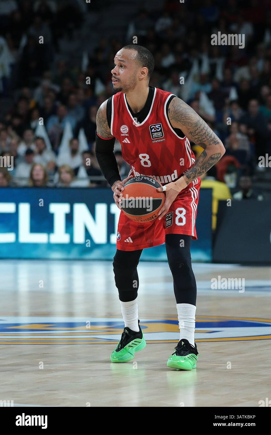 Madrid, Spain. 18th Apr, 2025. Shabazz Napier of Bayern Munich during ...