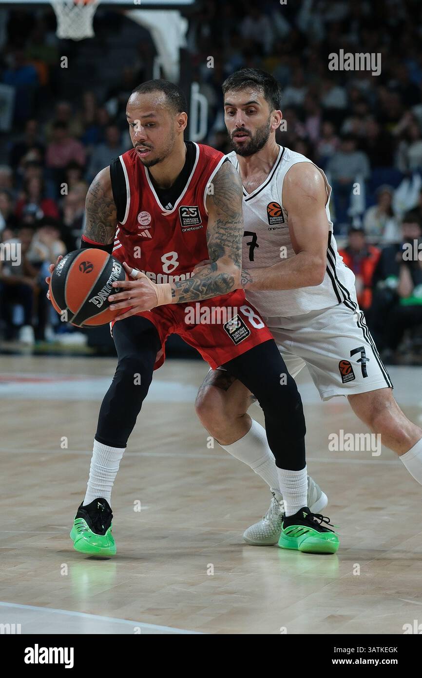 Madrid, Spain. 18th Apr, 2025. Shabazz Napier of Bayern Munich during ...