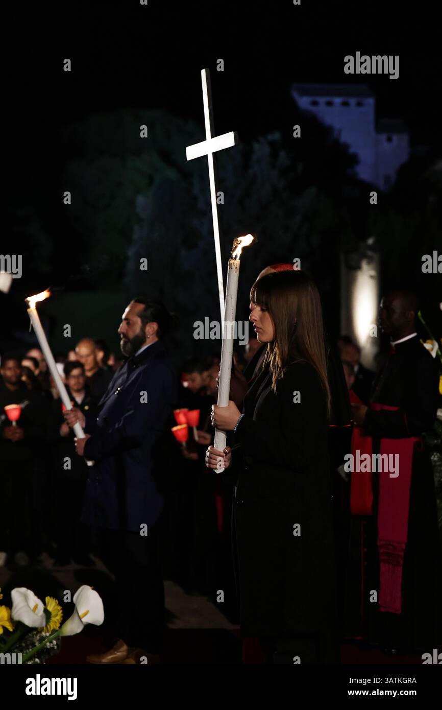 Rome, Italy. 18th Apr, 2025. Gode Friday in Rome ended with the ...