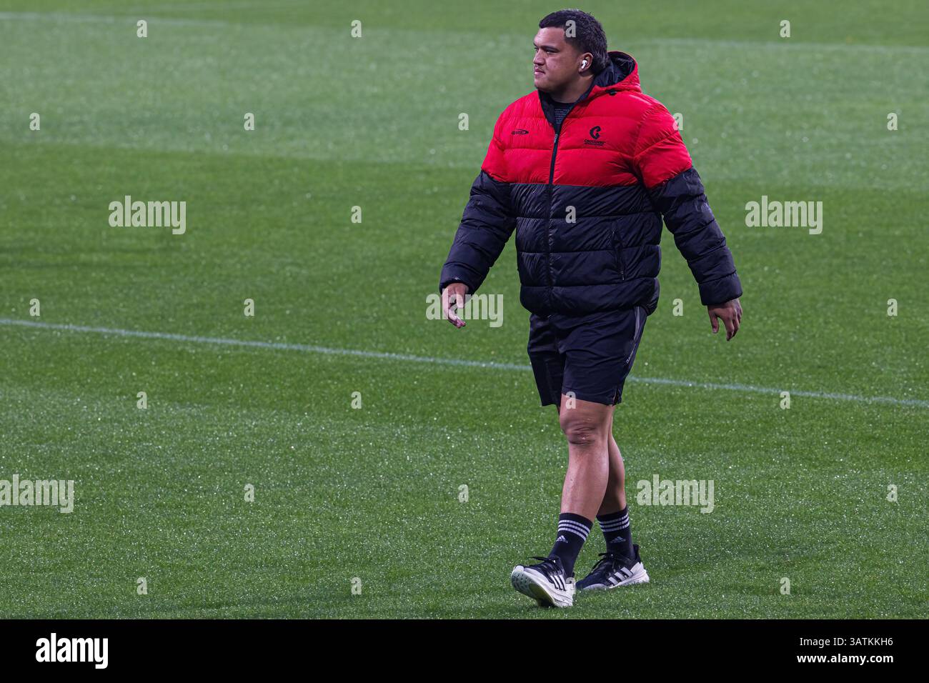 Christchurch, New Zealand, 18 April, 2025. Tamaiti Williams of the ...