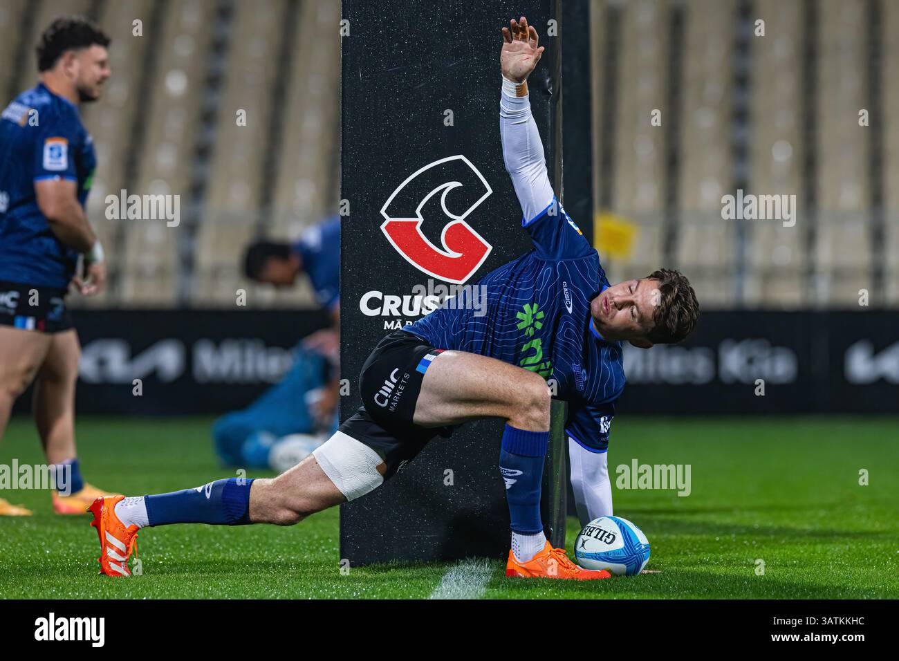 Christchurch, New Zealand, 18 April, 2025. Blues player Beauden Barrett ...