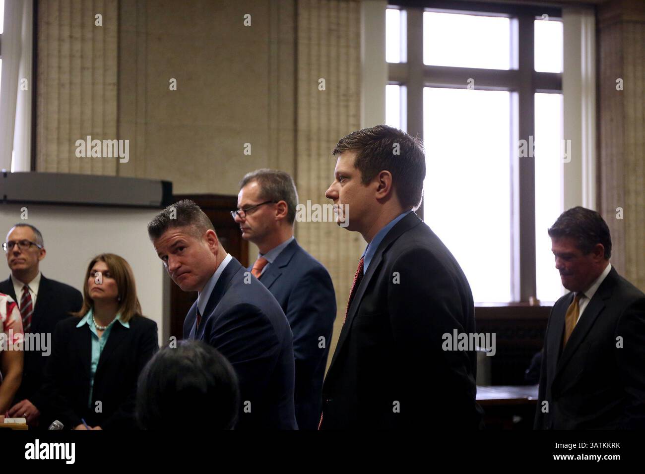 March 23, 2016 - Chicago, IL, USA - Attorney Dan Herbert, 3rd from left ...
