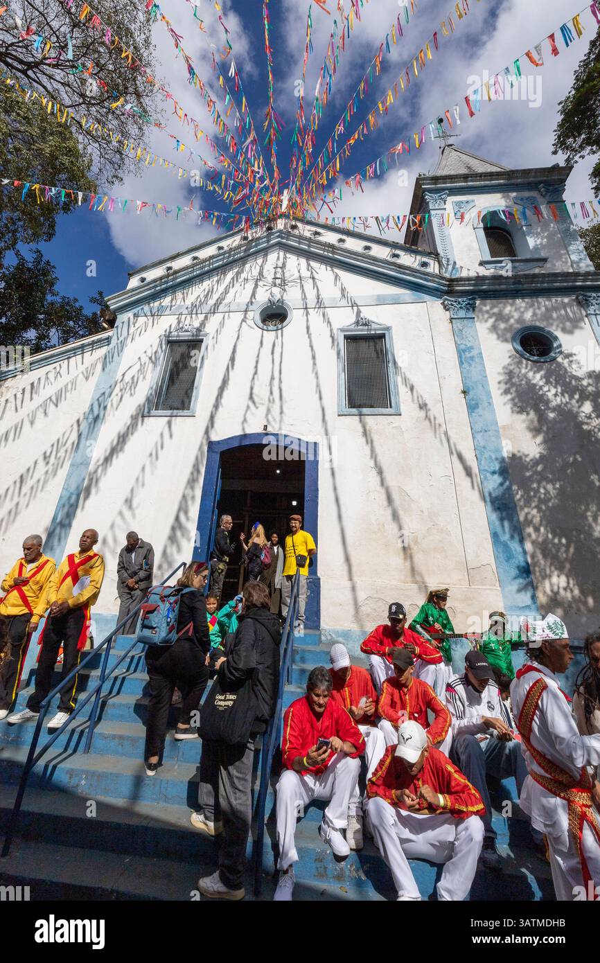 Sao Paulo, Brazil - jun18 - 2023 - Outdoor mass in front of the Church ...
