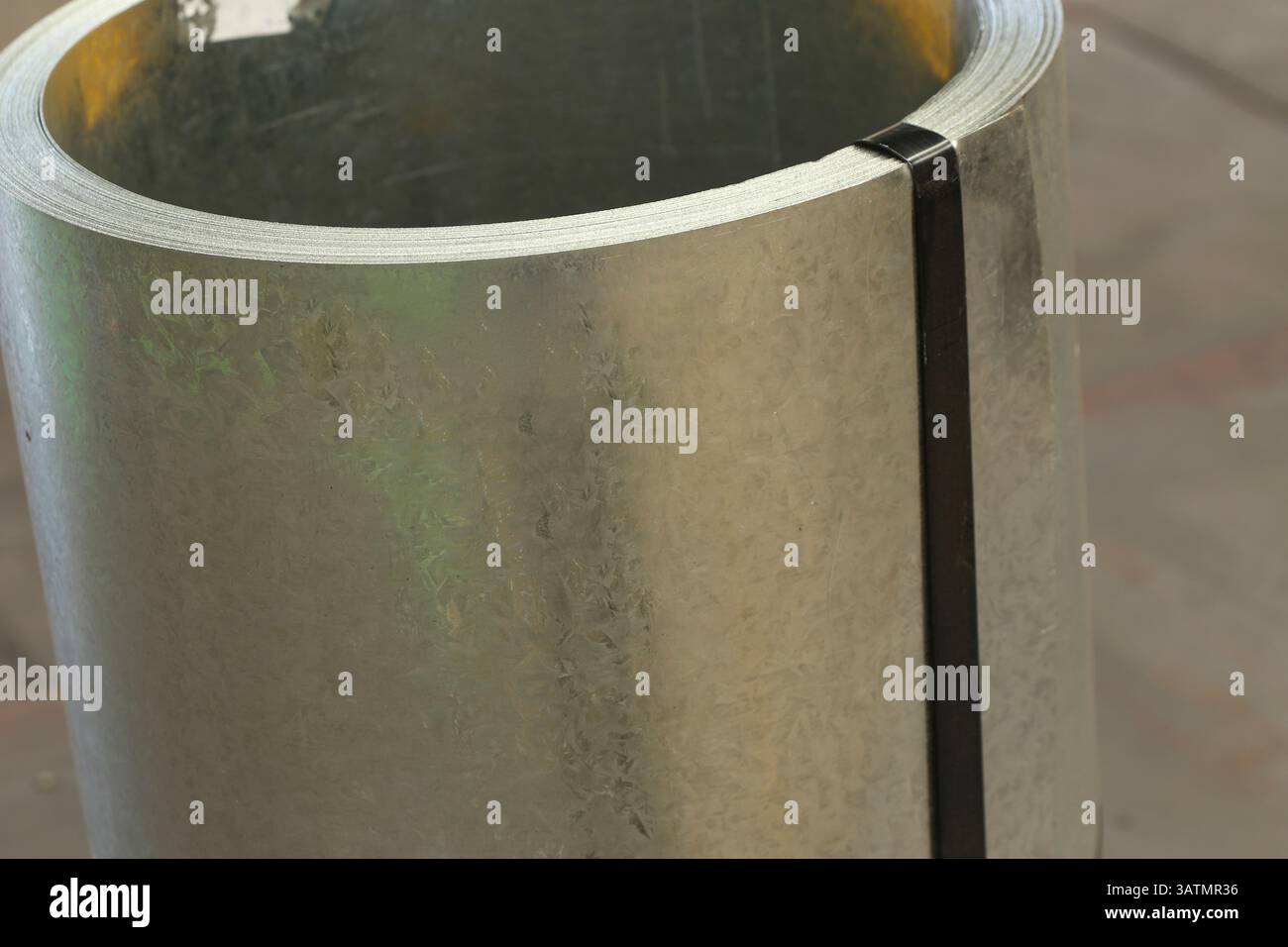 Roll of steel sheet in a plant. Rolls of sheet steel of Factory. Coils ...