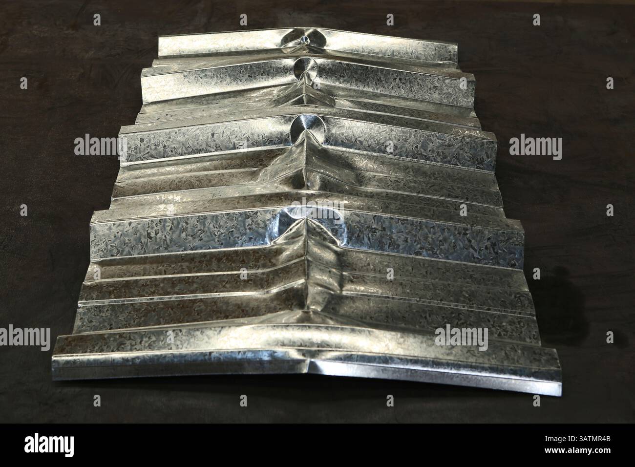 Steel Metal Zinc Galvanized Wave Sheets for Roof. selective focus Stock ...