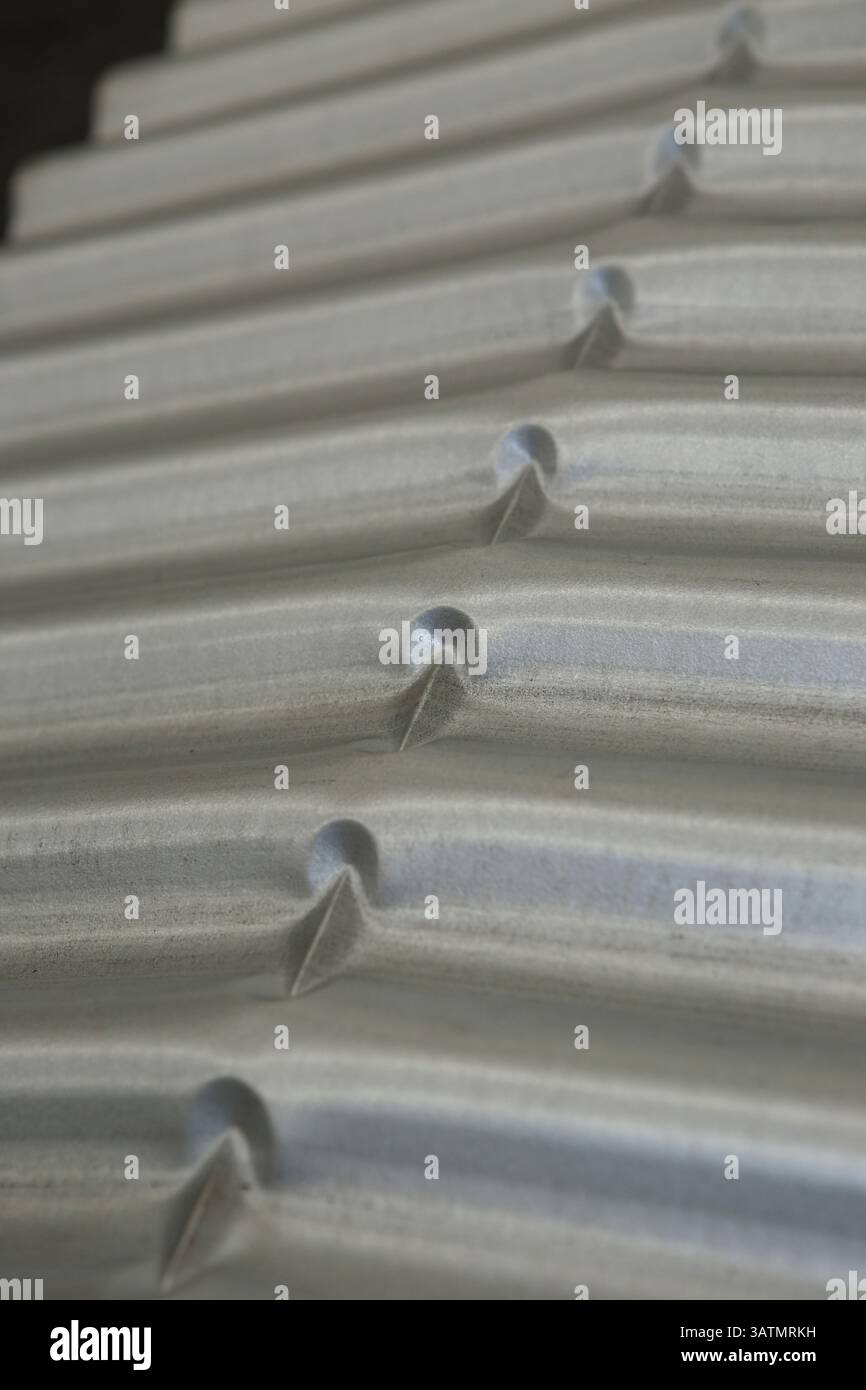 Steel Metal Zinc Galvanized Wave Sheets for Roof. selective focus Stock ...