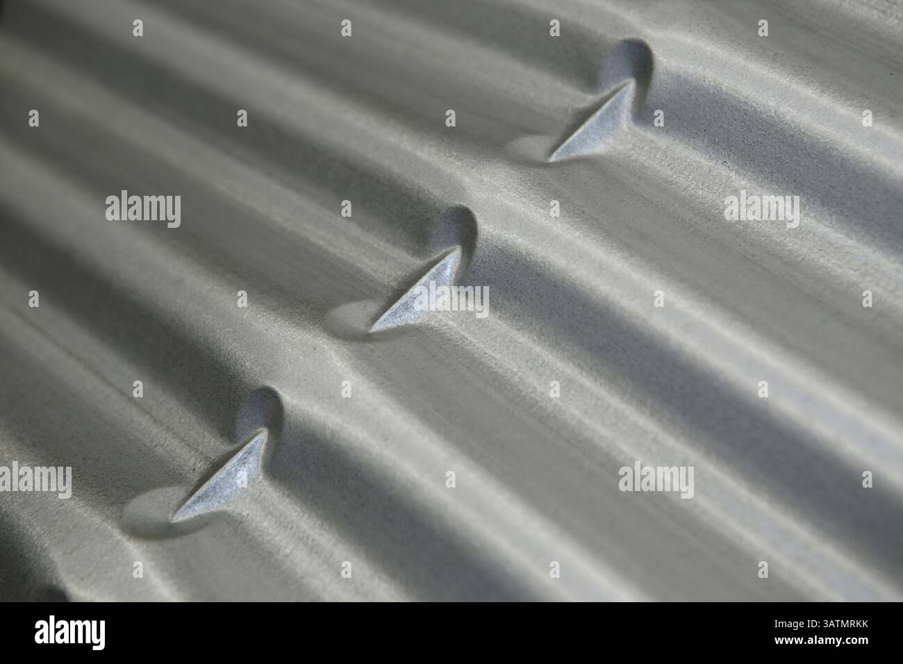 Steel Metal Zinc Galvanized Wave Sheets for Roof. selective focus Stock ...
