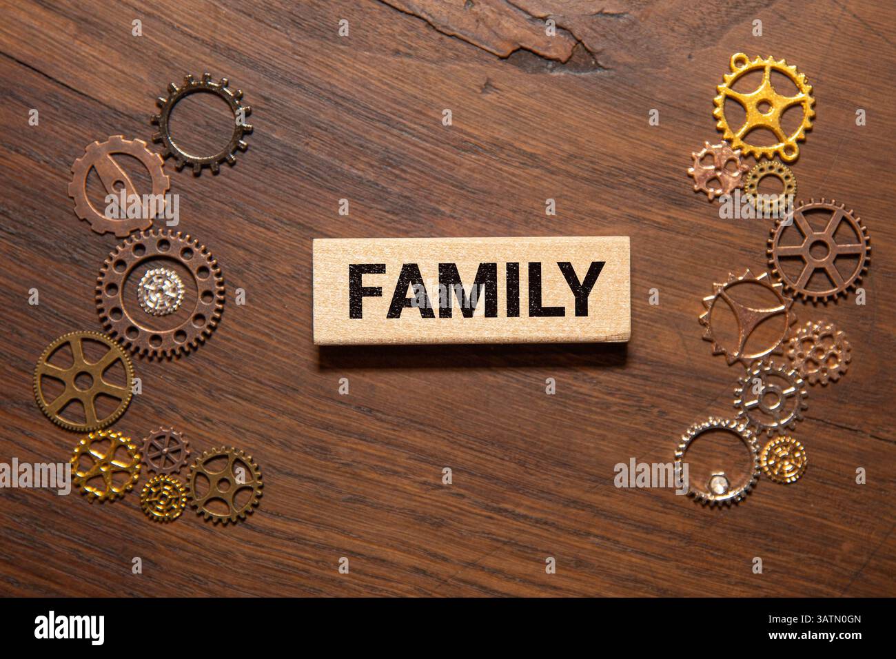 Family word written in wooden cube isolated on white background Stock ...