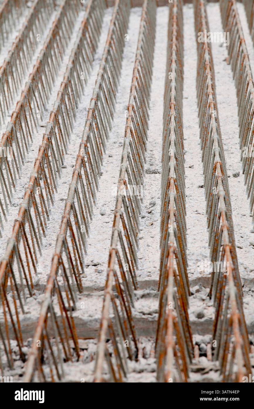 detail of steel rebar net for road bridge construction Stock Photo - Alamy