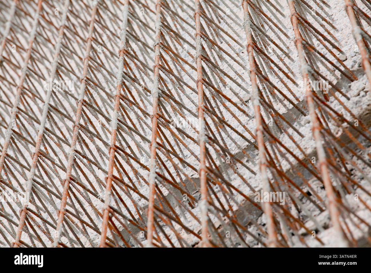 detail of steel rebar net for road bridge construction Stock Photo - Alamy