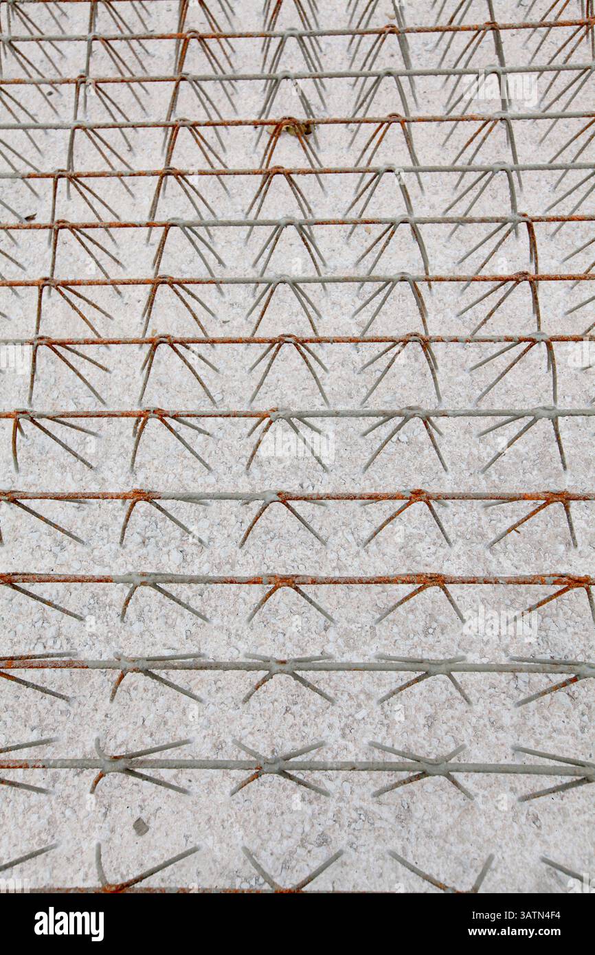 detail of steel rebar net for road bridge construction Stock Photo - Alamy