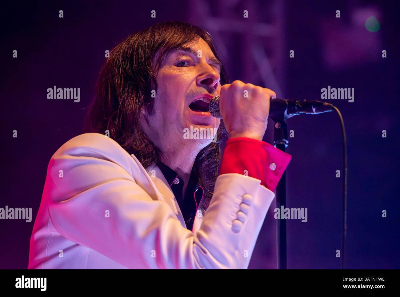 Leeds, UK. 18th Apr, 2025. Bobby Gillespie, lead singer and founding ...