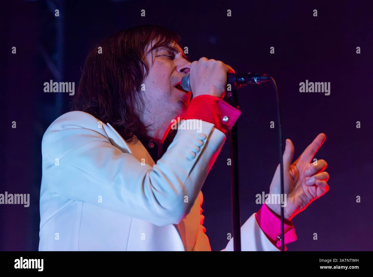 Leeds, UK. 18th Apr, 2025. Bobby Gillespie, lead singer and founding ...