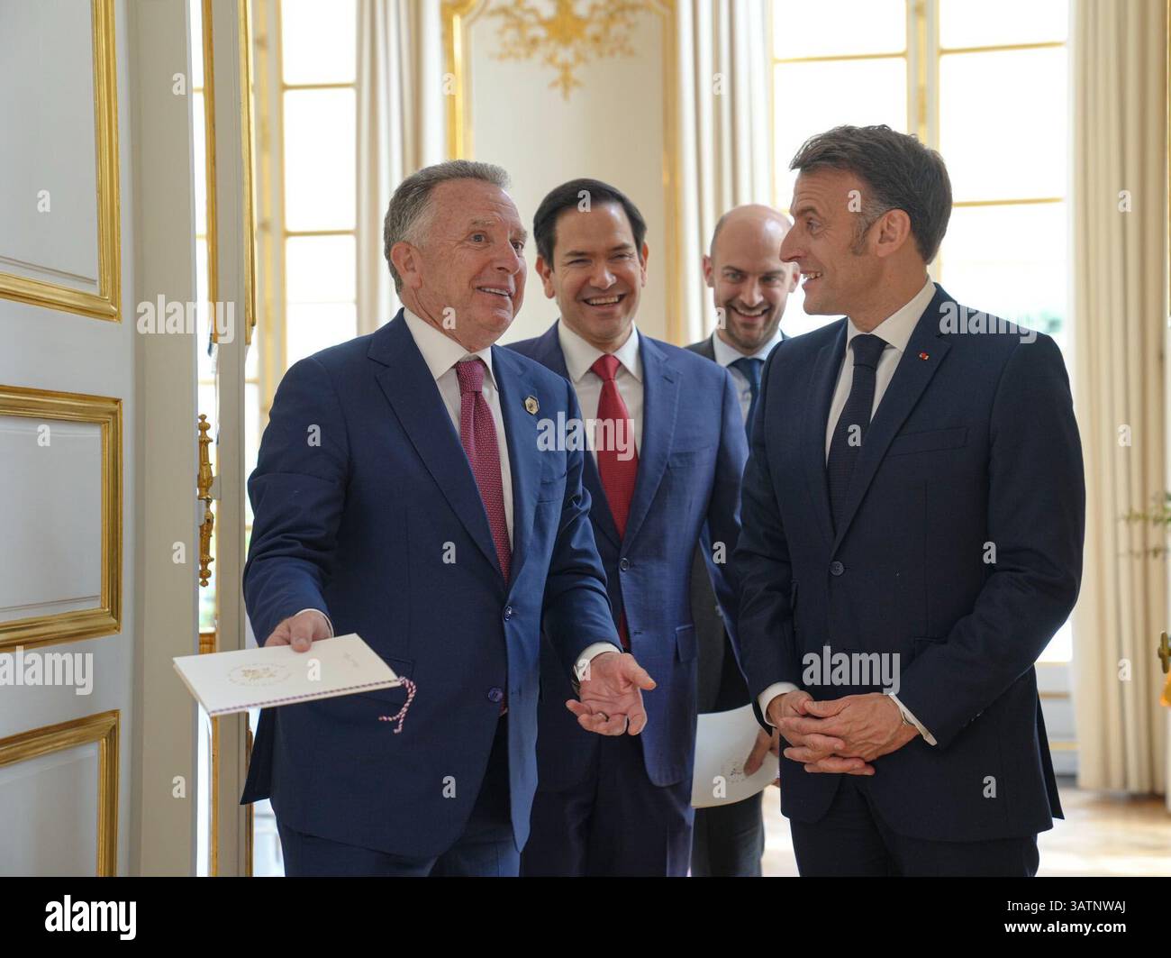 Secretary Marco Rubio talks with Special Envoy Steve Witkoff, French ...