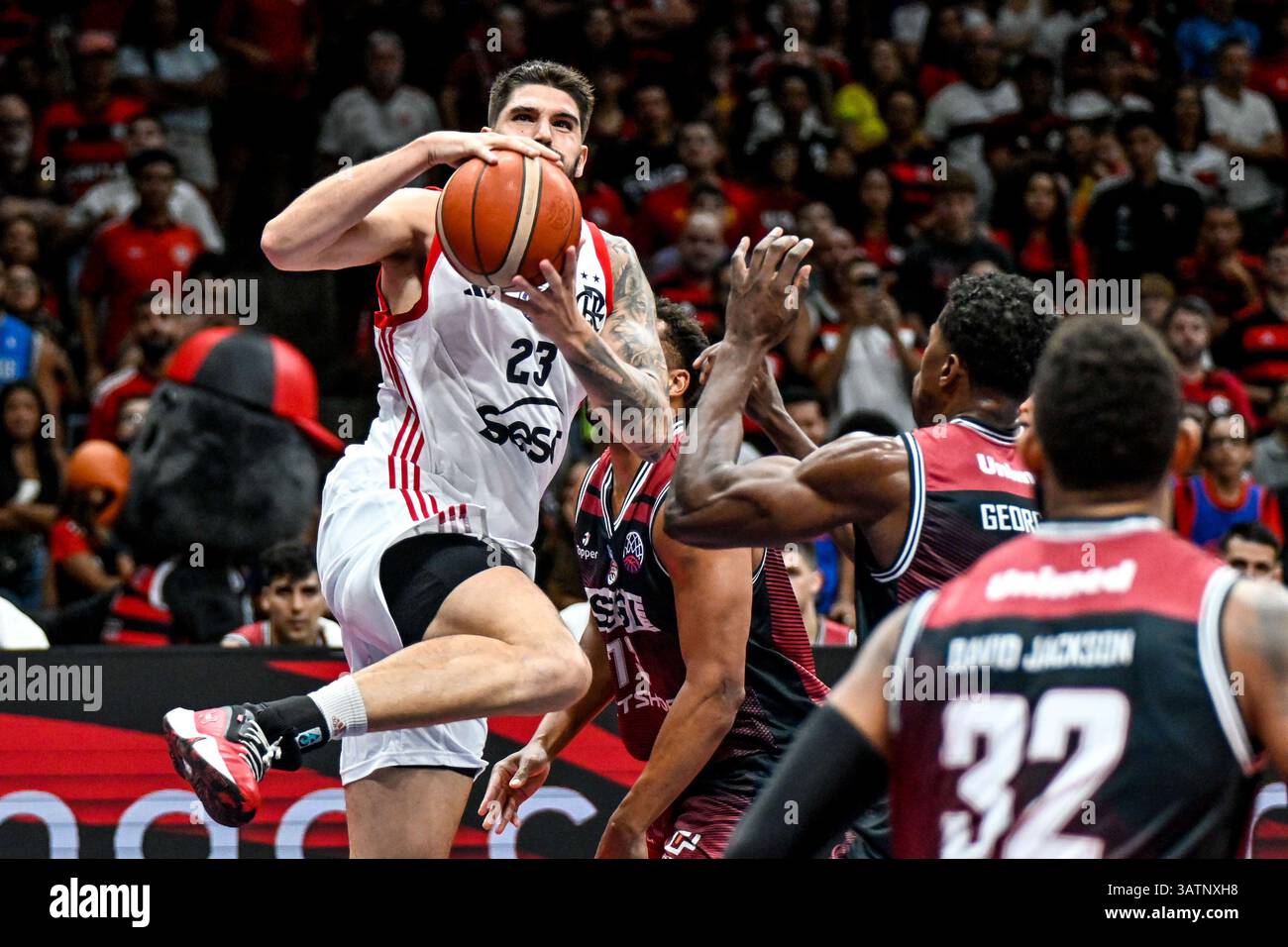 Rio De Janeiro, Brazil. 18th Apr, 2025. Kayo during Flamengo x Franca ...