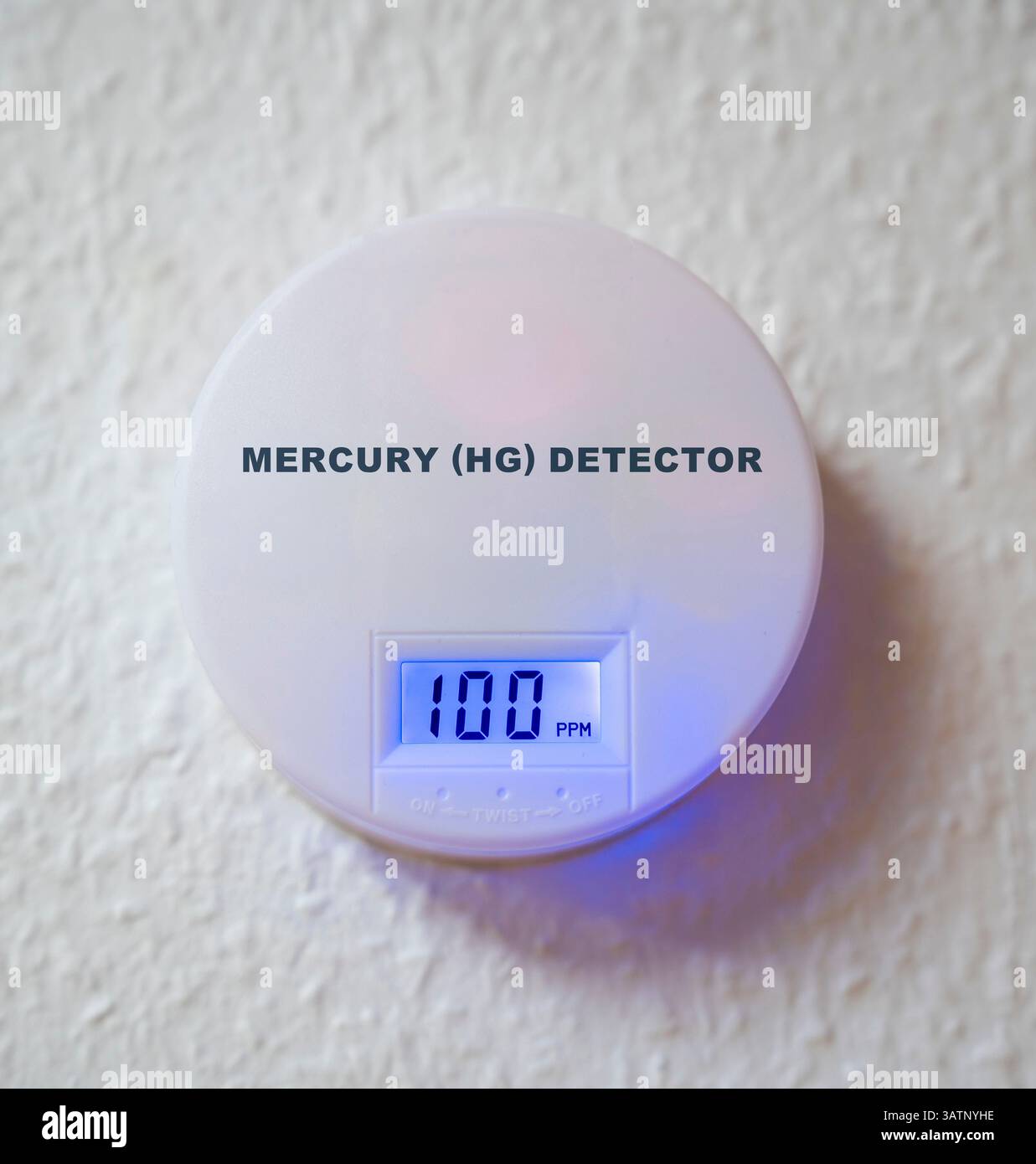 Mercury detector. Toxic heavy metal released from coal burning and ...
