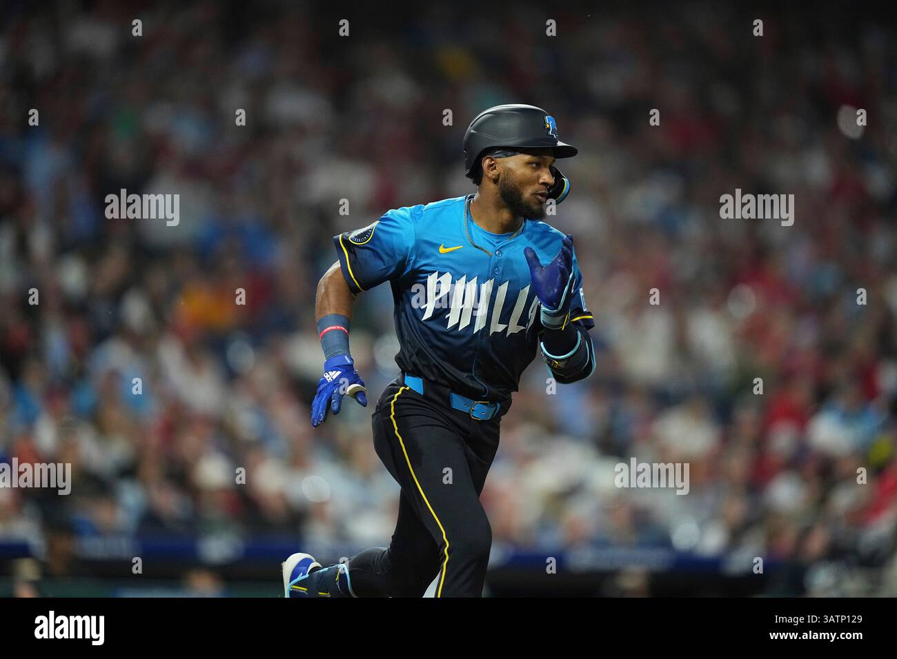 Philadelphia Phillies' Johan Rojas in action during a baseball game ...