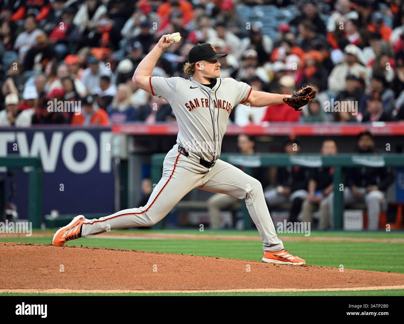 ANAHEIM, CA - APRIL 18: San Francisco Giants pitcher Logan Webb (62 ...