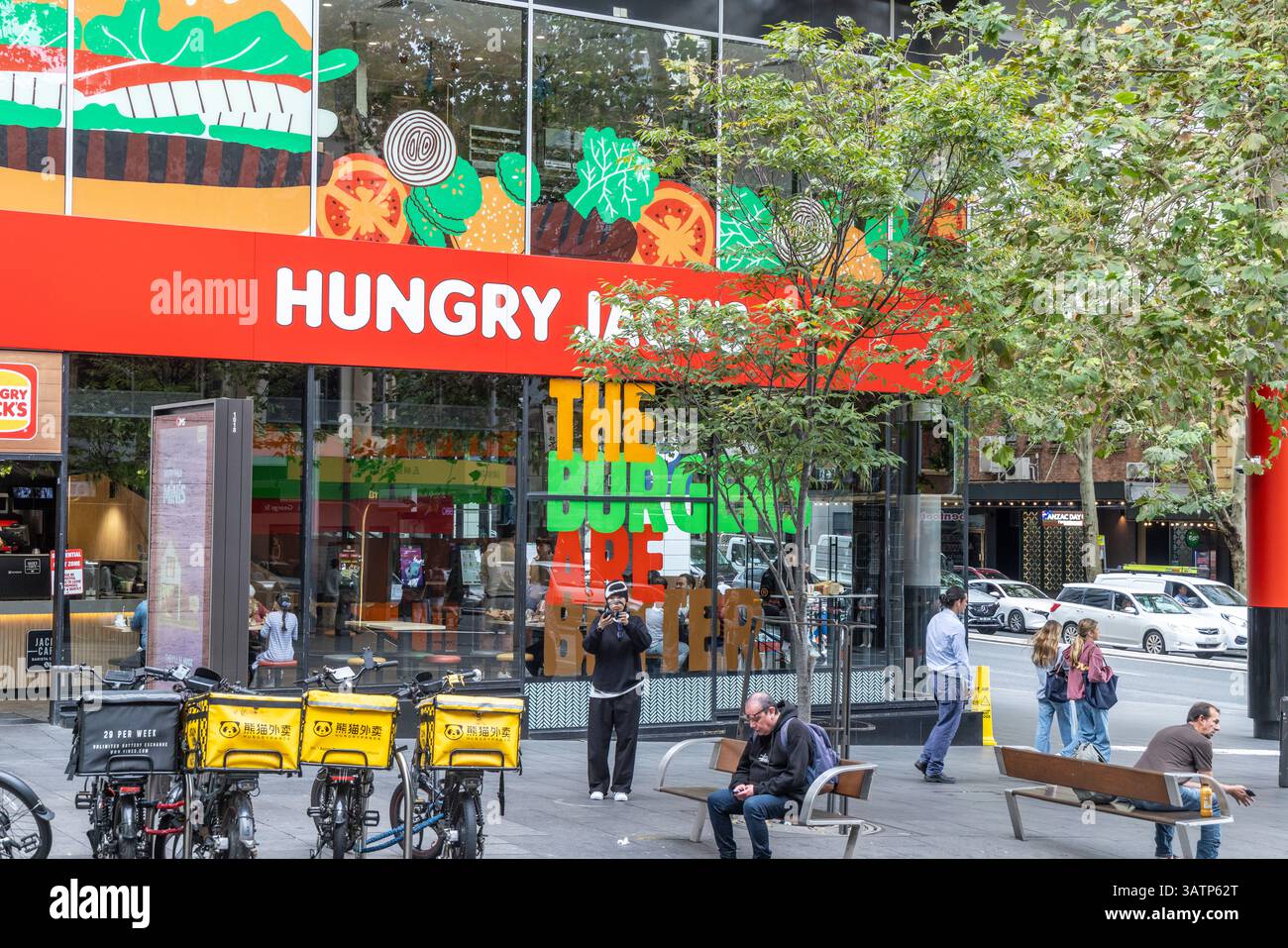Hungry Jacks fast food burger restaurant cafe on George street,Sydney ...