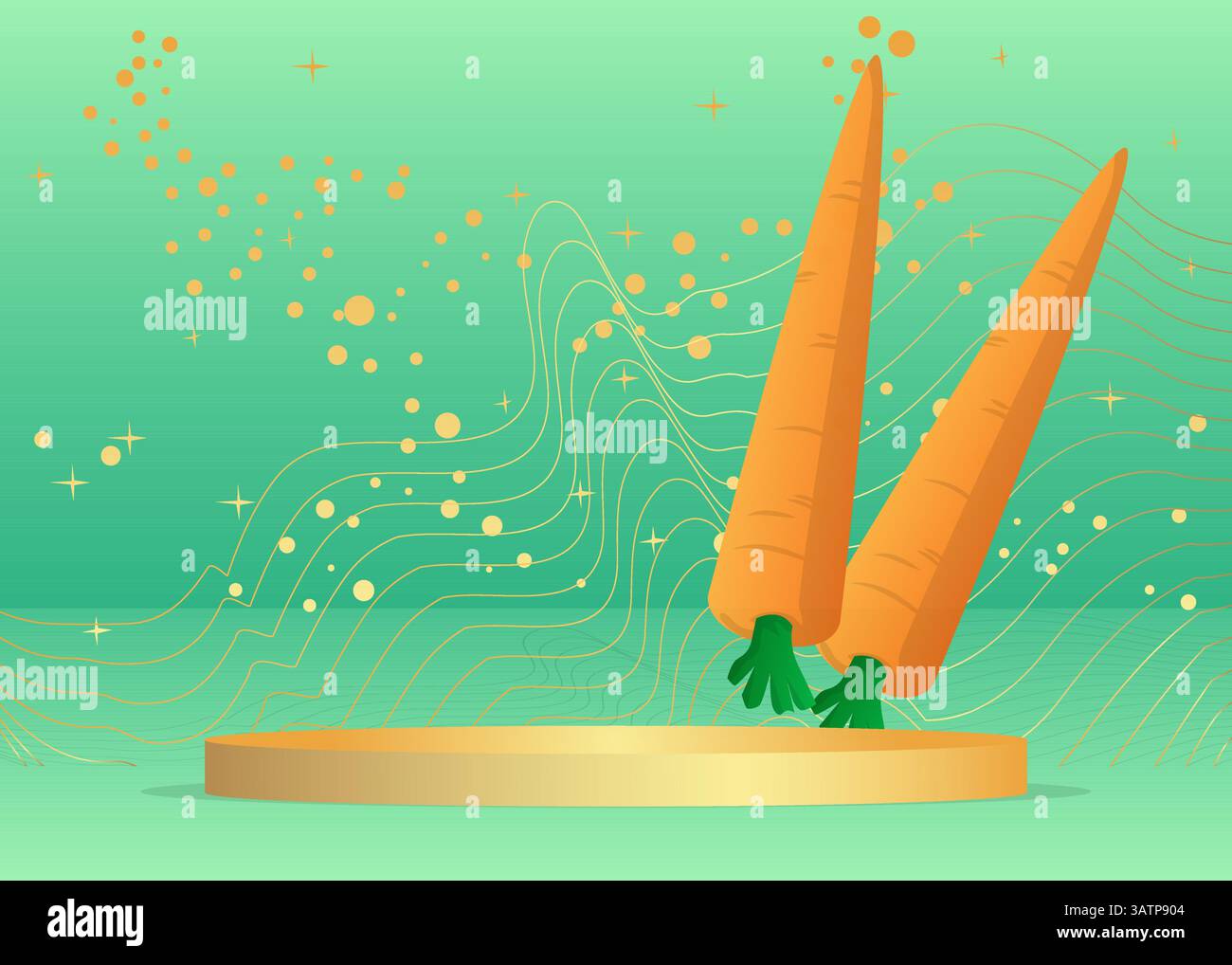Mockup product display with Carrot. Vector cylinder pedestal podium ...