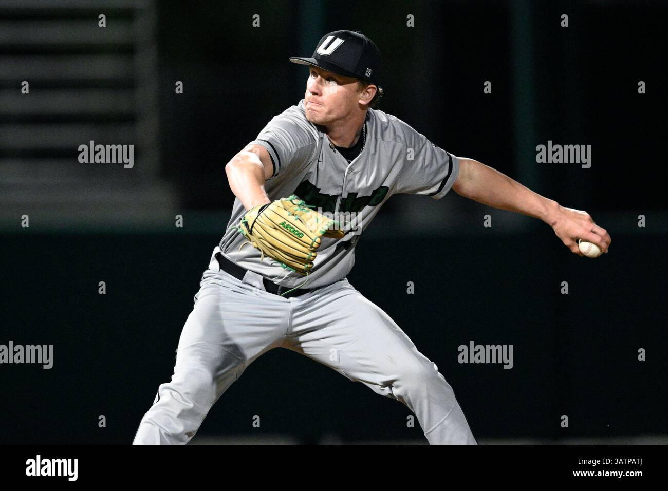 USC Upstate pitcher Alex Sanderson (25) throws during an NCAA college ...