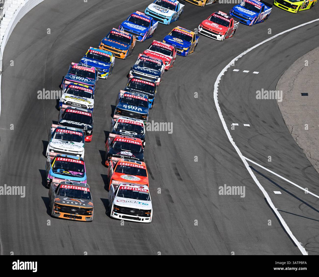 Rockingham, North Carolina, USA. 18th Apr, 2025. NASCAR Craftsman Truck ...