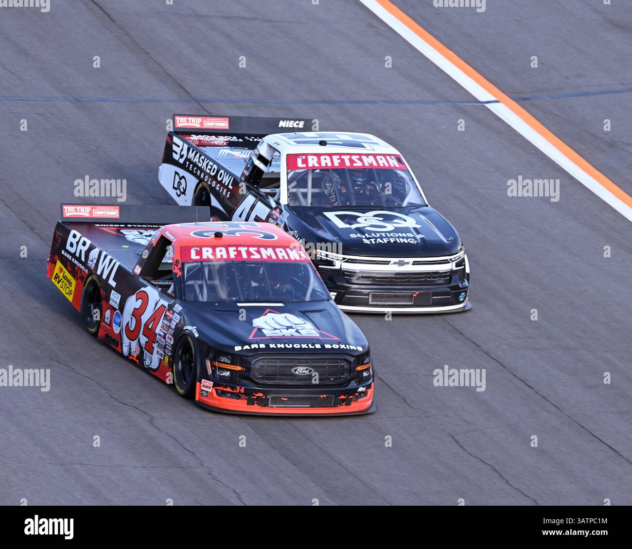Rockingham, North Carolina, USA. 18th Apr, 2025. NASCAR Craftsman Truck ...