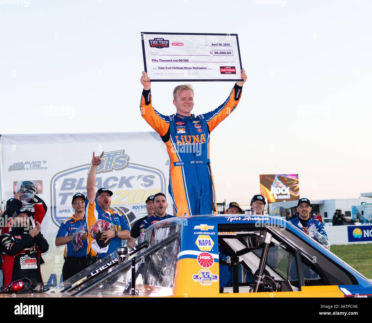Rockingham, North Carolina, USA. 18th Apr, 2025. NASCAR Craftsman Truck ...