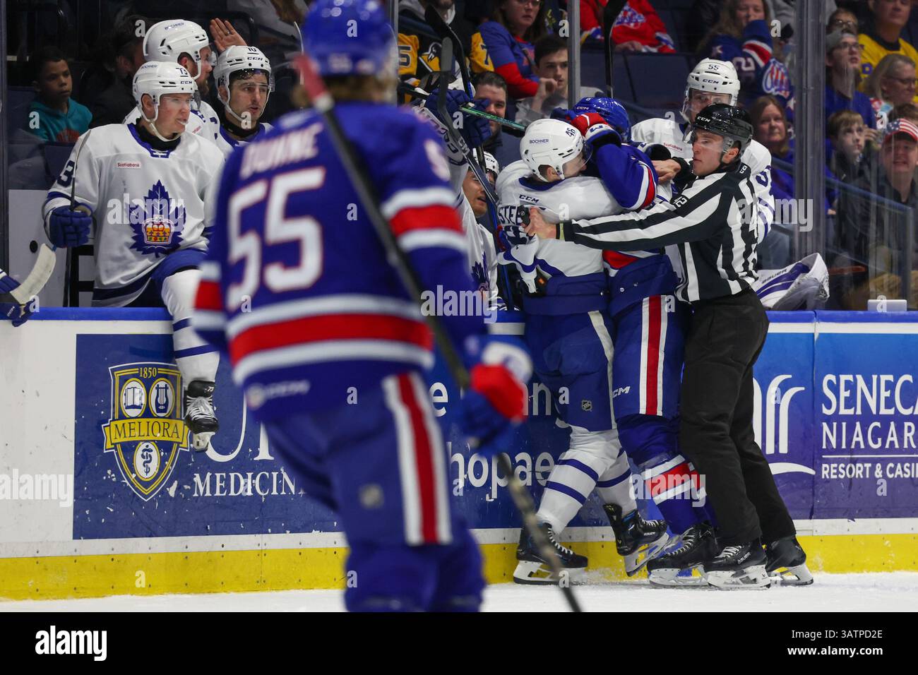 April 18th 2025: Rochester Americans forward Jagger Joshua (8) and ...