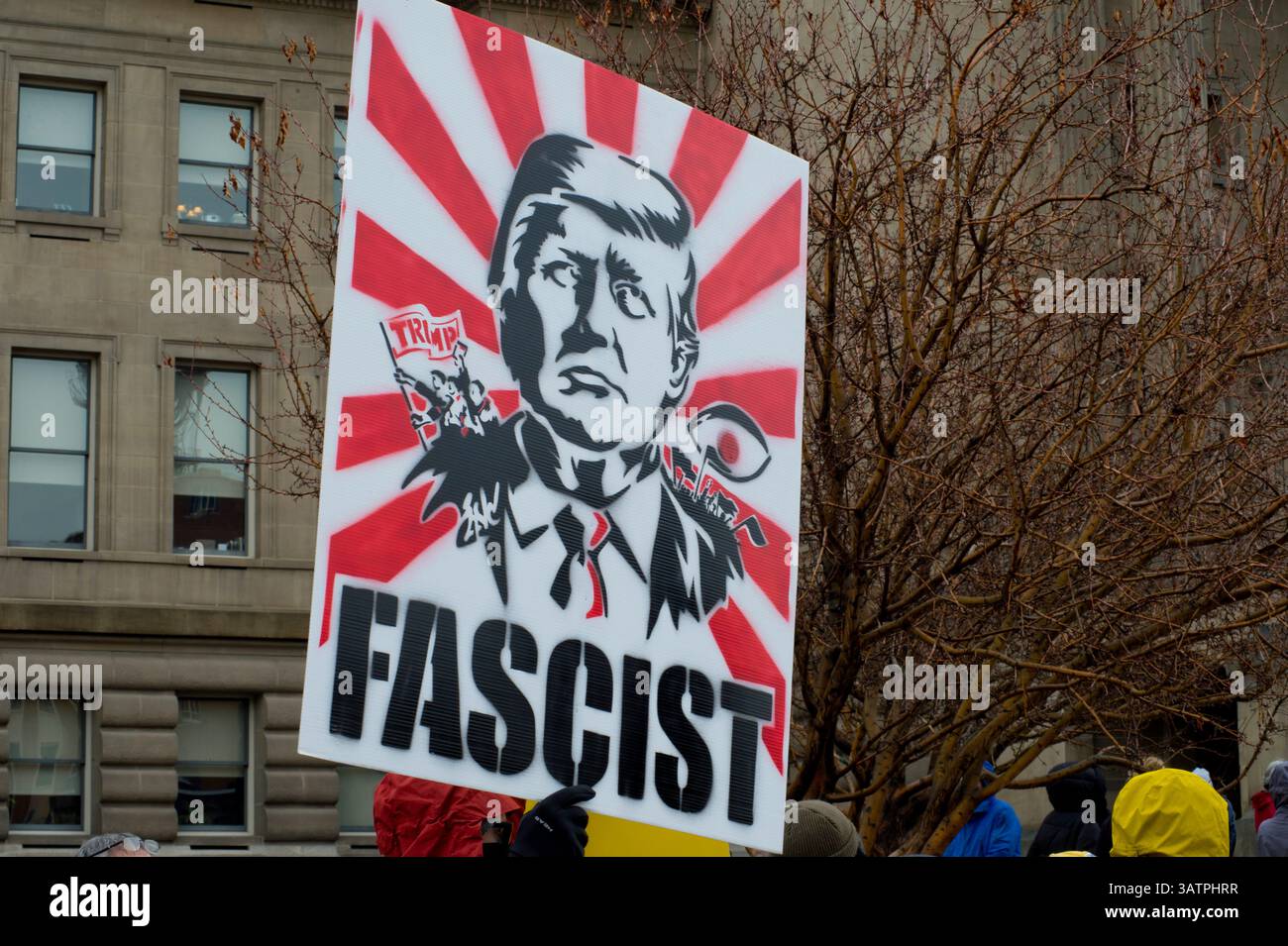 Poster at 50501 protest rally on President's Day February 17th, 2025 at ...