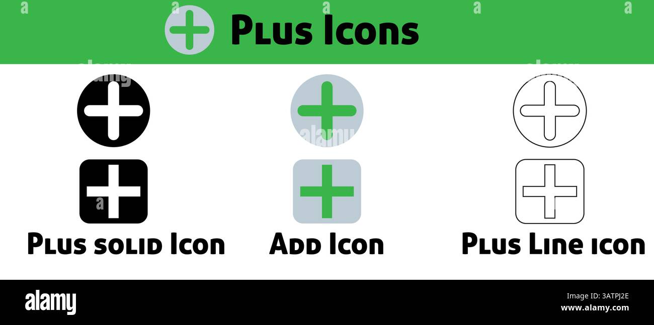 Solid icons vector collection hi-res stock photography and images - Alamy