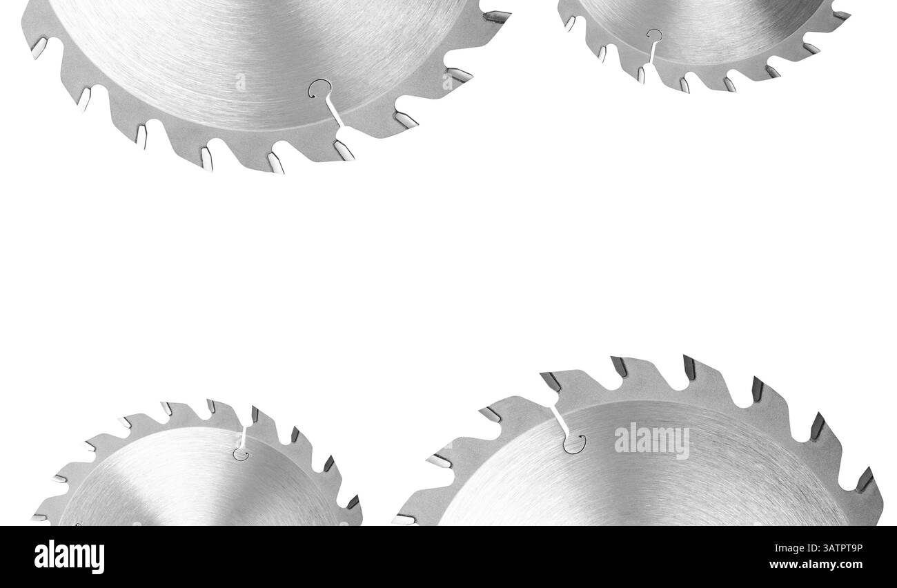 Border - circular saw blades, isolated over white Stock Photo - Alamy