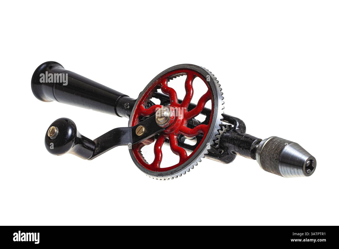 Old hand drill on an isolated background Stock Photo - Alamy