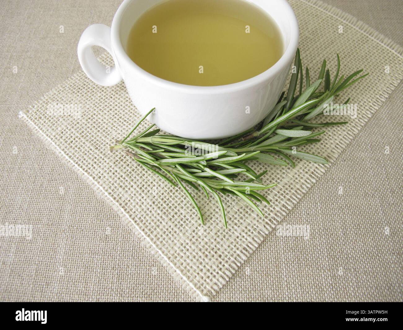 Rosemary tea, tea made from fresh rosemary Stock Photo - Alamy