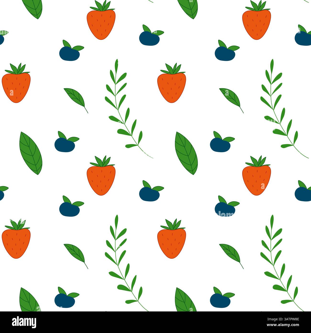 Seasonal summer fruit strawberries Stock Vector Images - Alamy