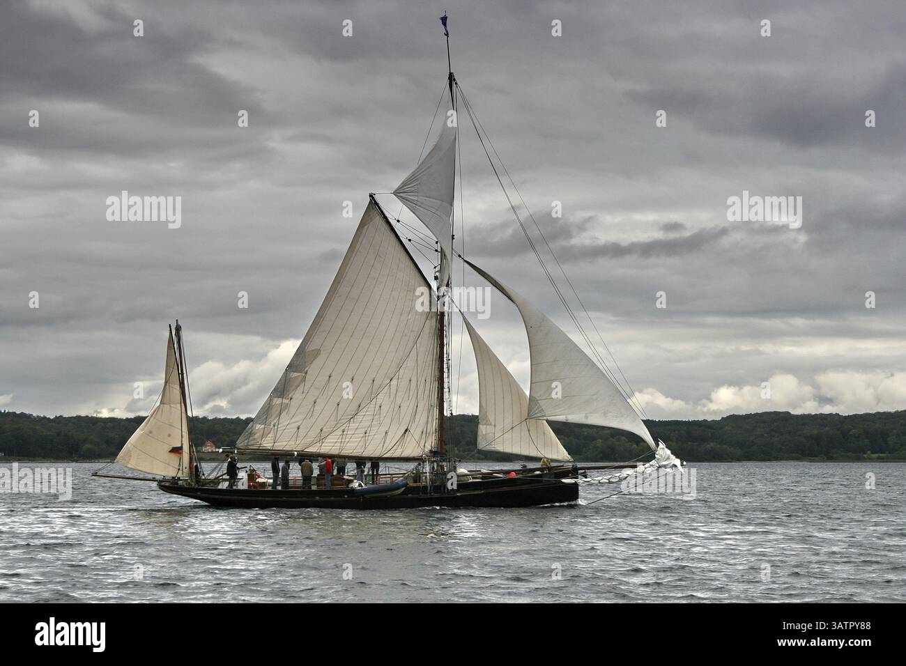 Sailing ship on the Baltic Sea - Yawl - classic sailboat on the sea ...