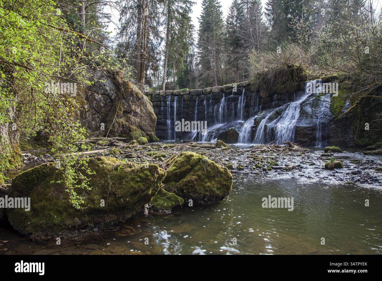 Gerats Waterfall, Gerats, Rettenberg, Oberallgaeu, Allgaeu, Bavaria ...