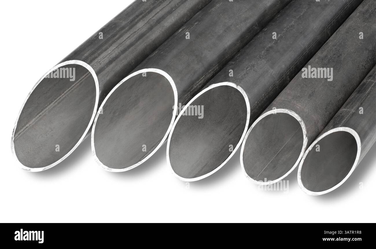 Patterns of steel pipes of different diameter for pipeline construction ...
