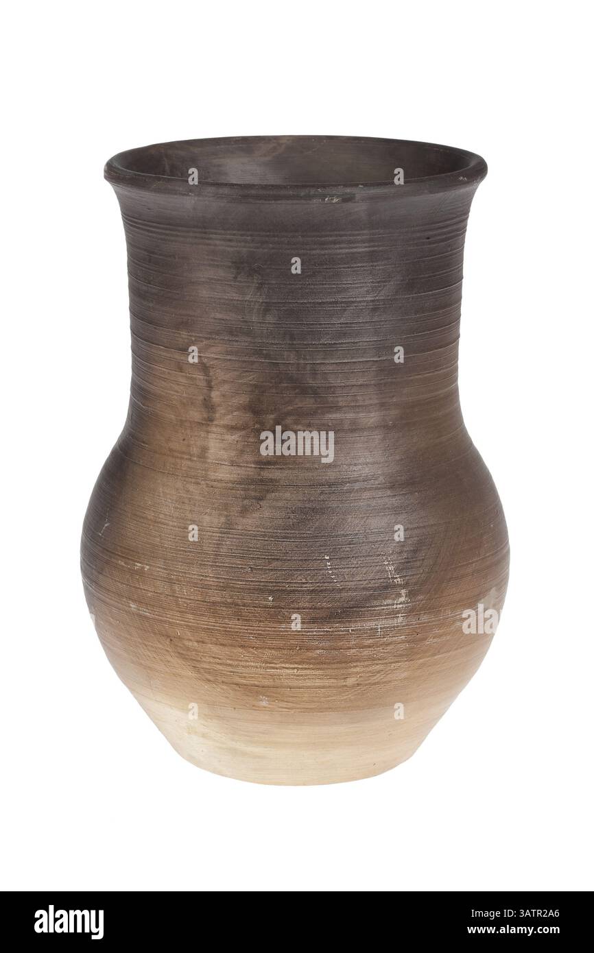 Russian national handmade wooden container on an isolated studio ...