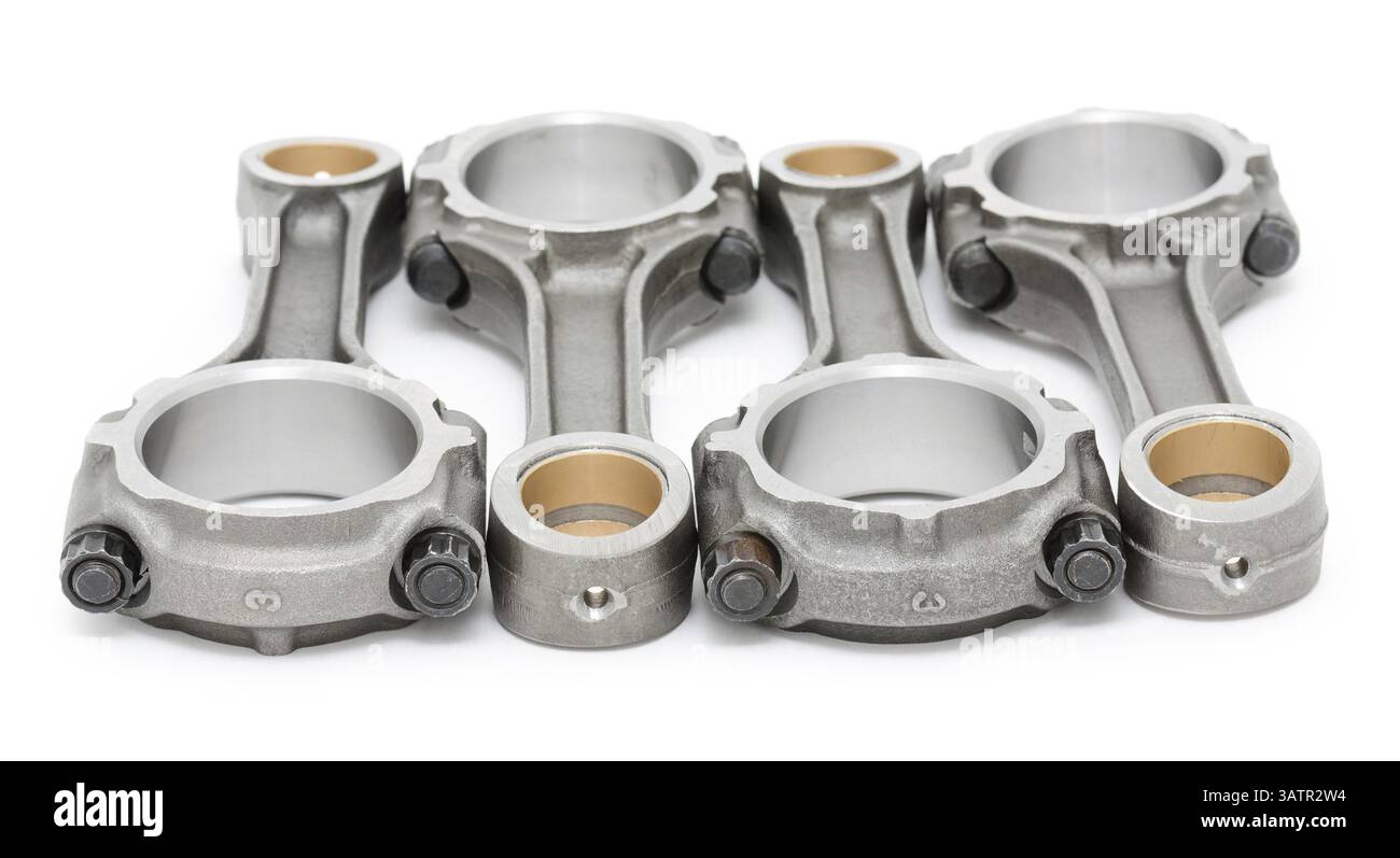Four connecting rods - spare parts of a disel engine Stock Photo - Alamy