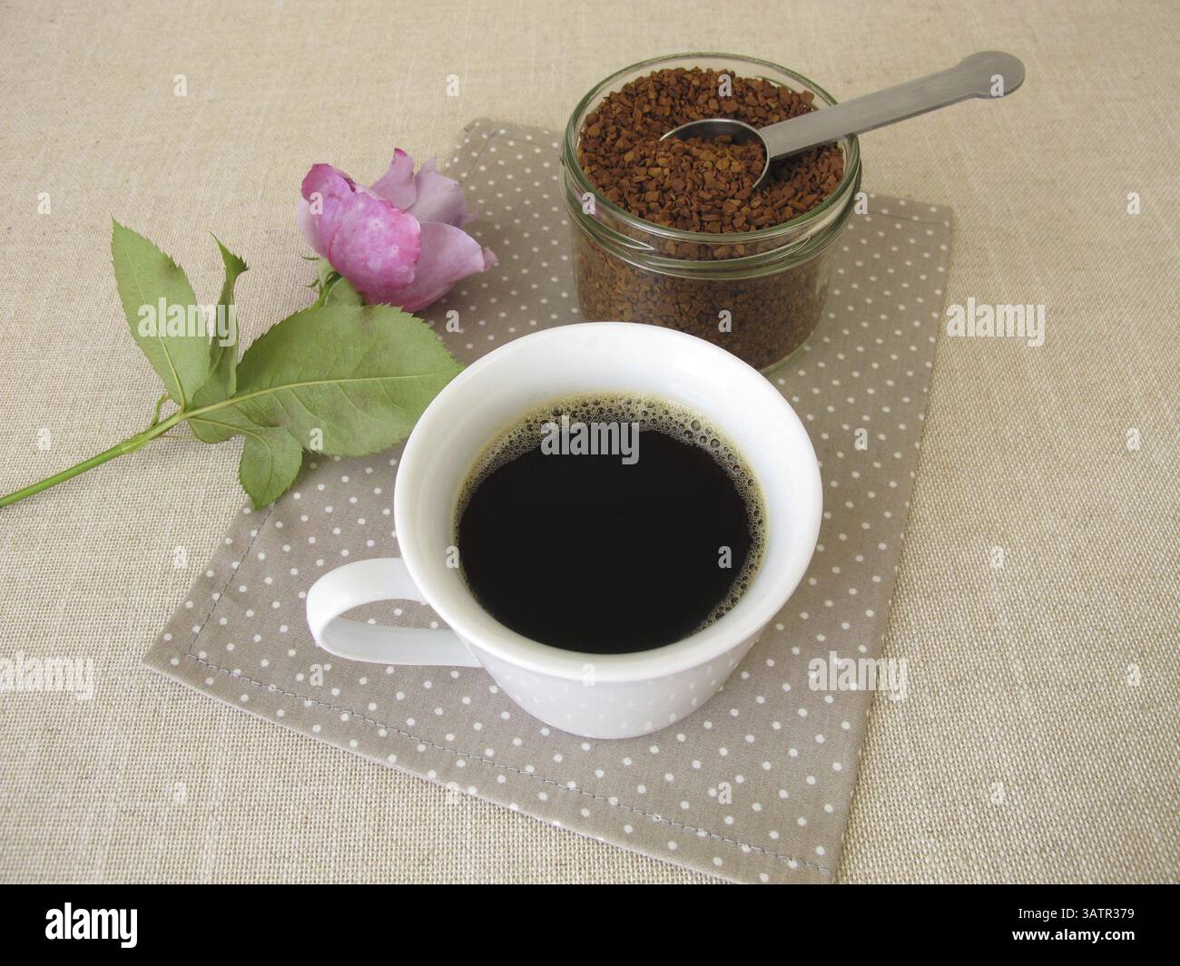 A cup of instant coffee made from instant coffee beans Stock Photo - Alamy