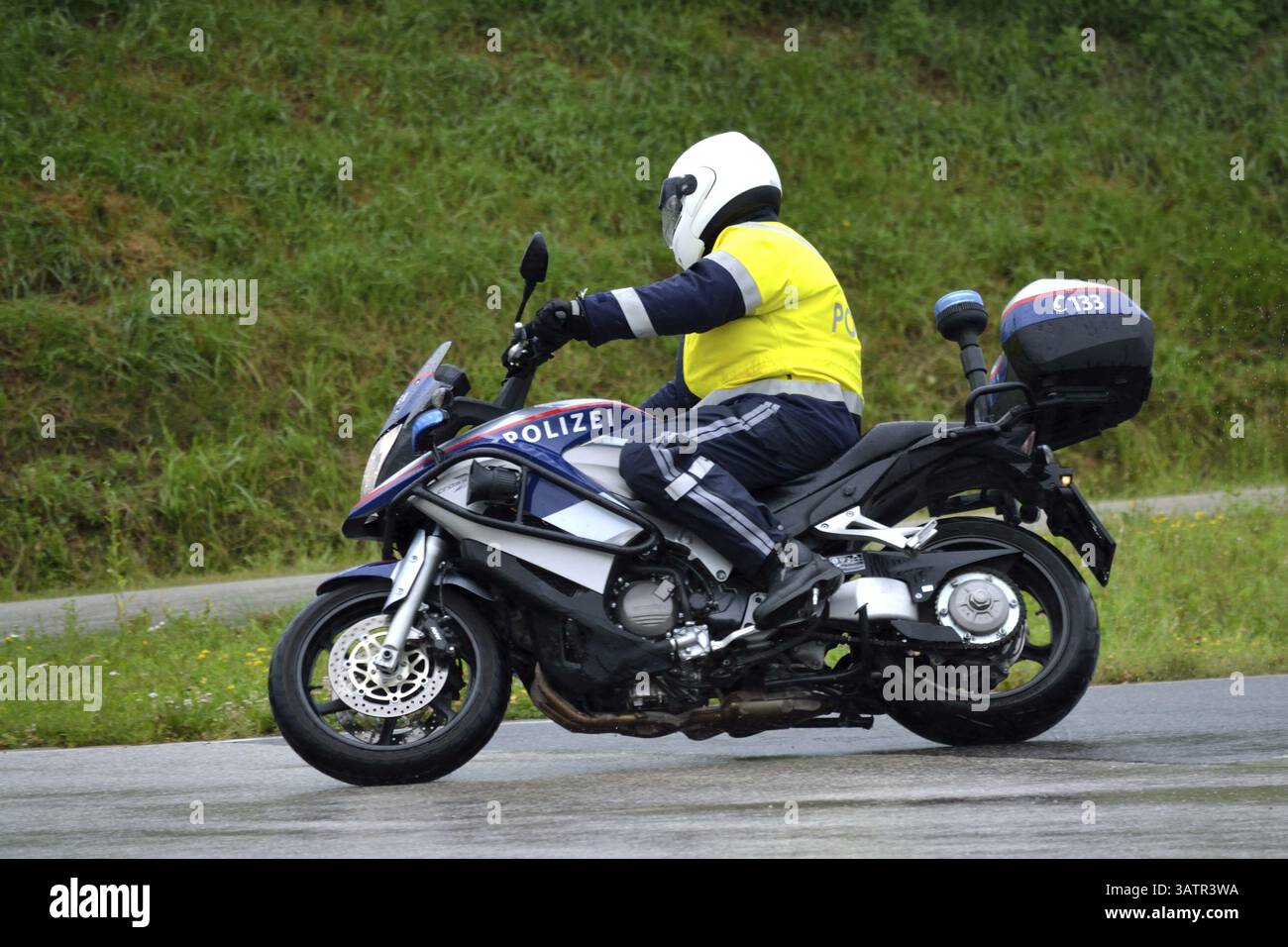 Motorbike riding technique training on a practice area Stock Photo - Alamy