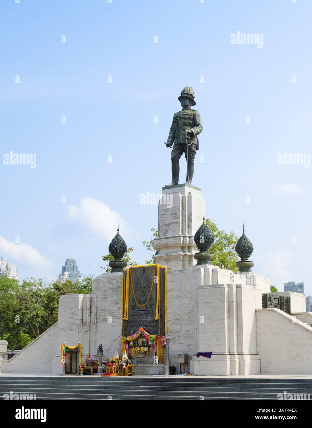 BANGKOK, THAILAND - FEB 17: The statue of King of Siam Vajiravudh, or ...