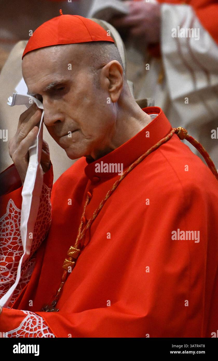 Cardinal Tarcisio Bertone attends the Passion of Christ Mass celebrated ...