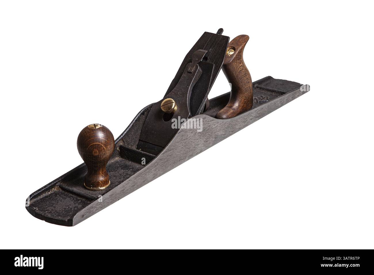 Ancient cast iron plane on an isolated background Stock Photo - Alamy