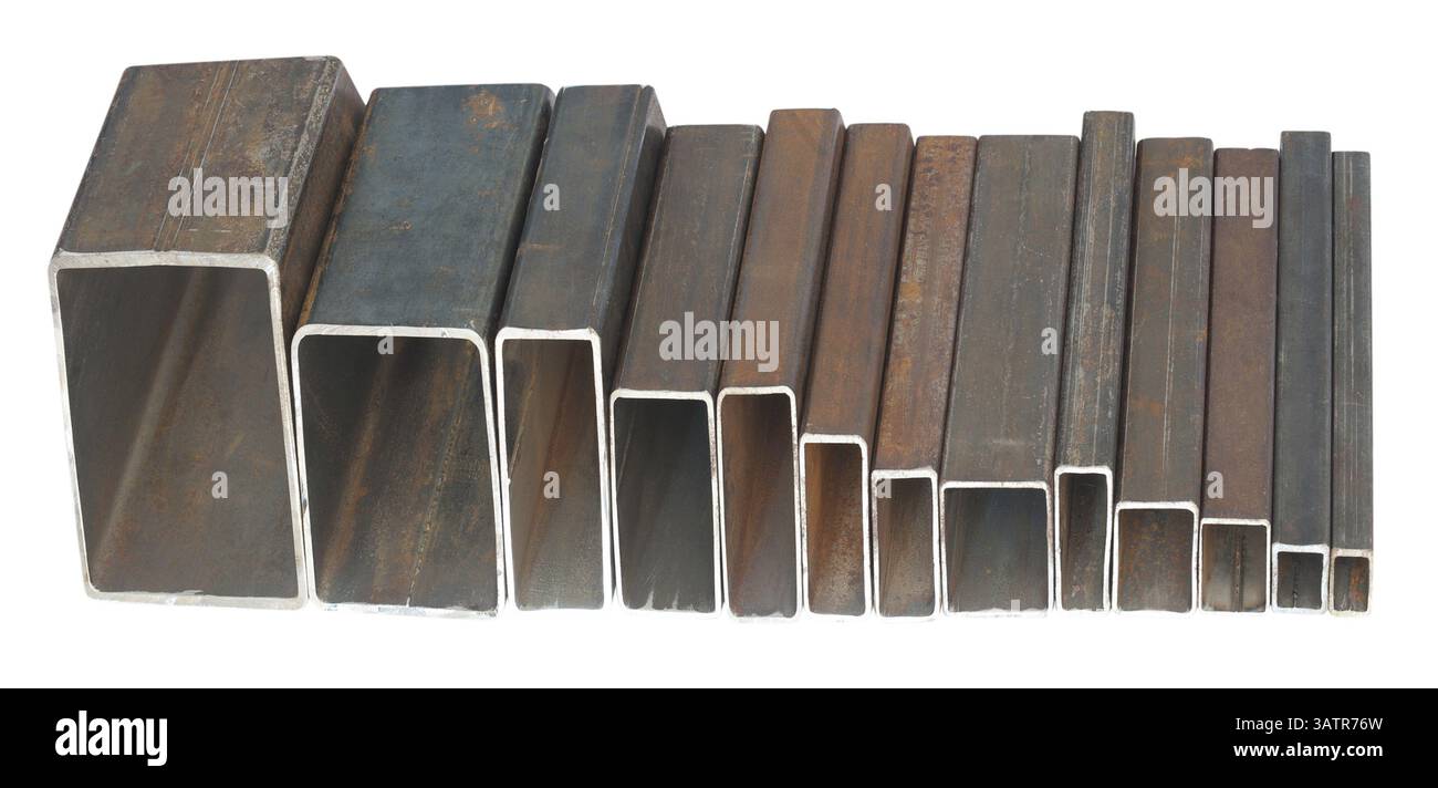 Patterns of steel rectangular pipes of different caliber, for pipeline ...