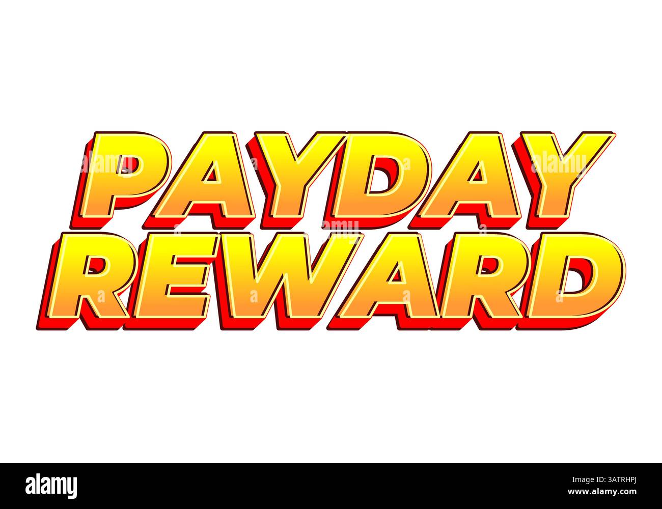Payday reward. Text effect design in bold font for social media ...