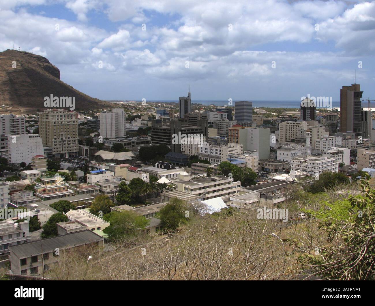 Panorama Port Louis, capital city Stock Photo - Alamy