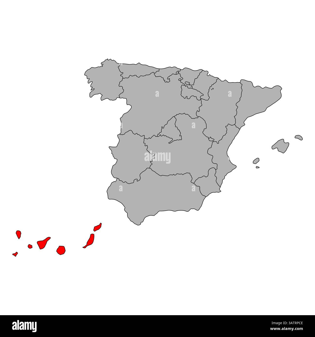 Canary Islands of Spain map symbol shape, travel web flat vector ...